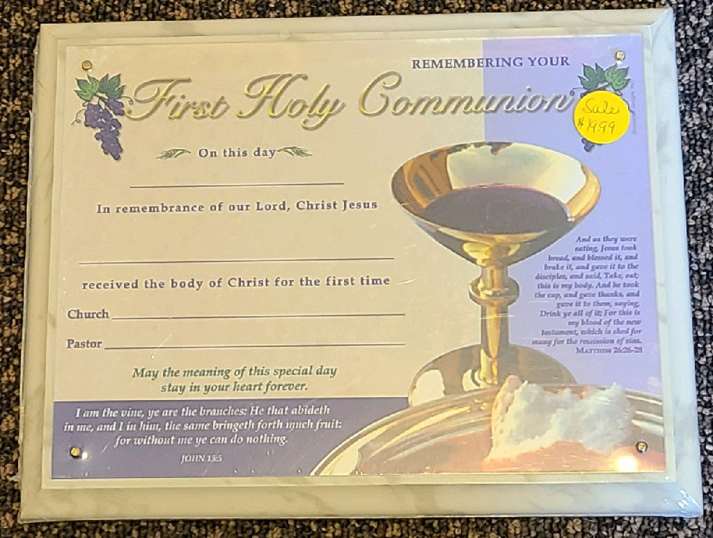 First Holy Communion Plaque – Sonshine Books & Gifts